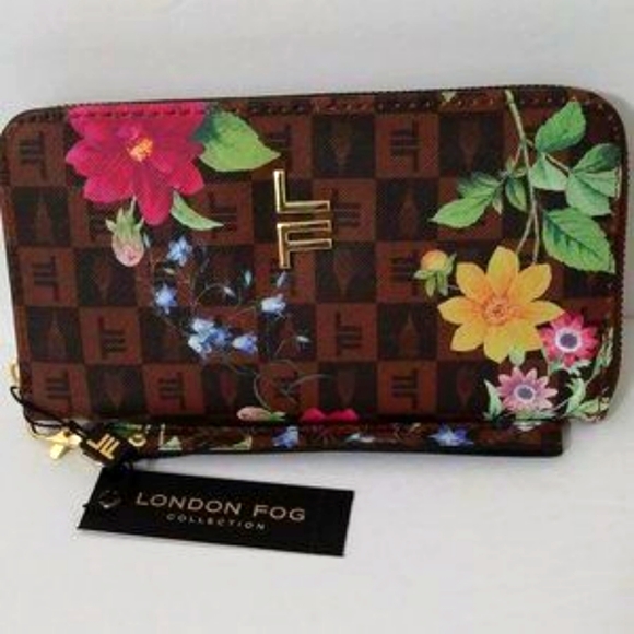 London Fog | Bags | London Fog Adalia Signature Zip Around Wallet ...